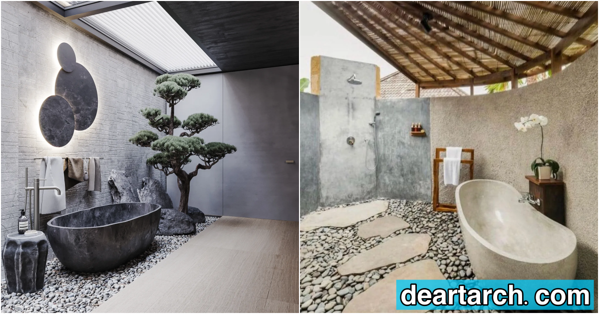 Gorgeous-looking Outdoor Bathroom Design - DEARTARCH