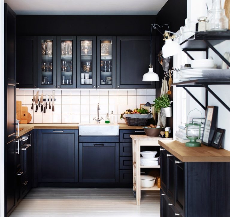 Sophisticated Black Kitchen Cabinets - Examples & Tips - DEARTARCH