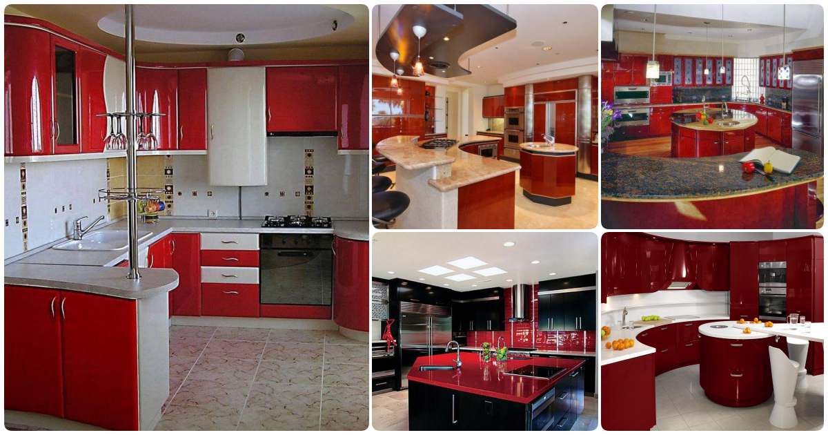 Simple & Marvelous Red Kitchen Designs for Real Lovers - Examples ...