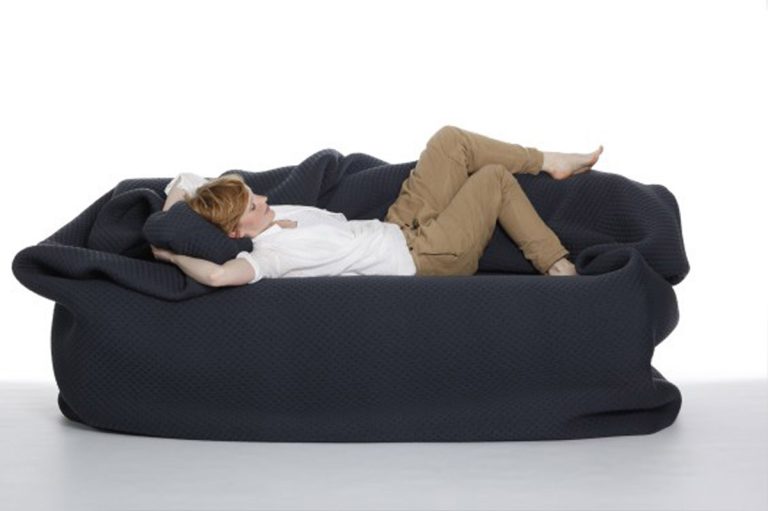 Cozy All-in-One Delight: Explore the Bean Bag Bed with Built-in Blanket ...