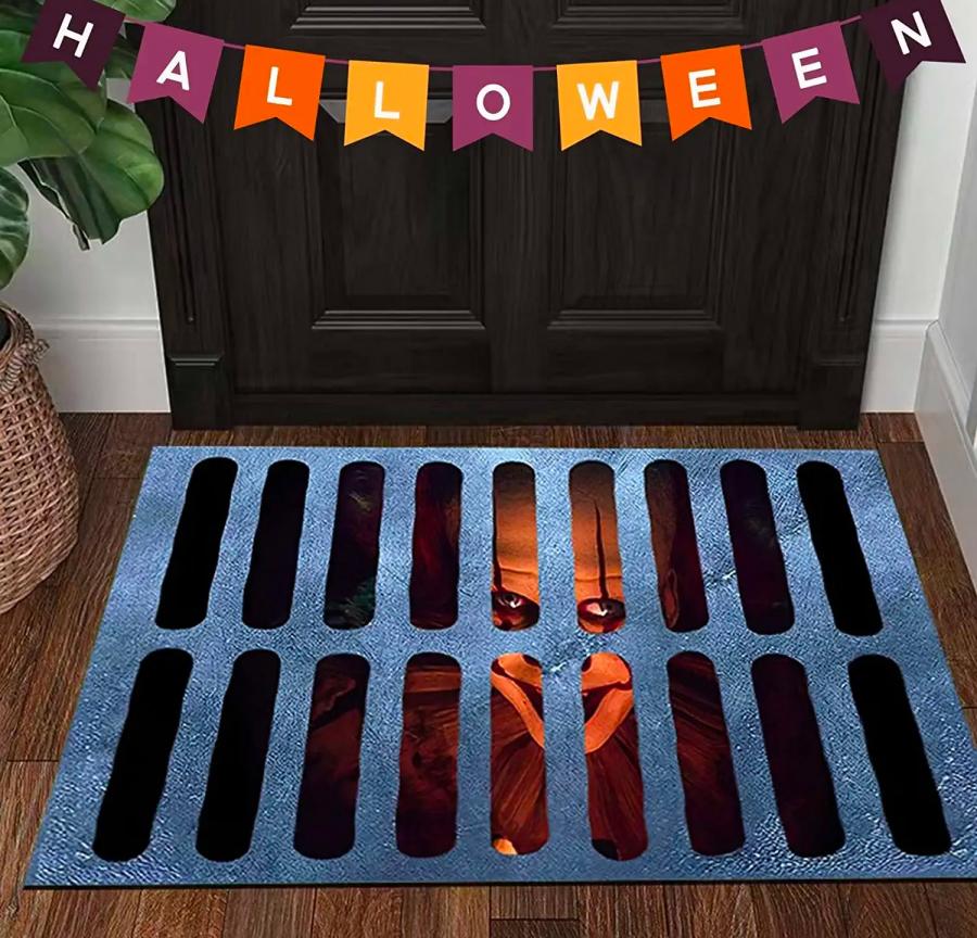 Enter if You Dare: Pennywise Clown in Sewer Doormat - A Spooky ...