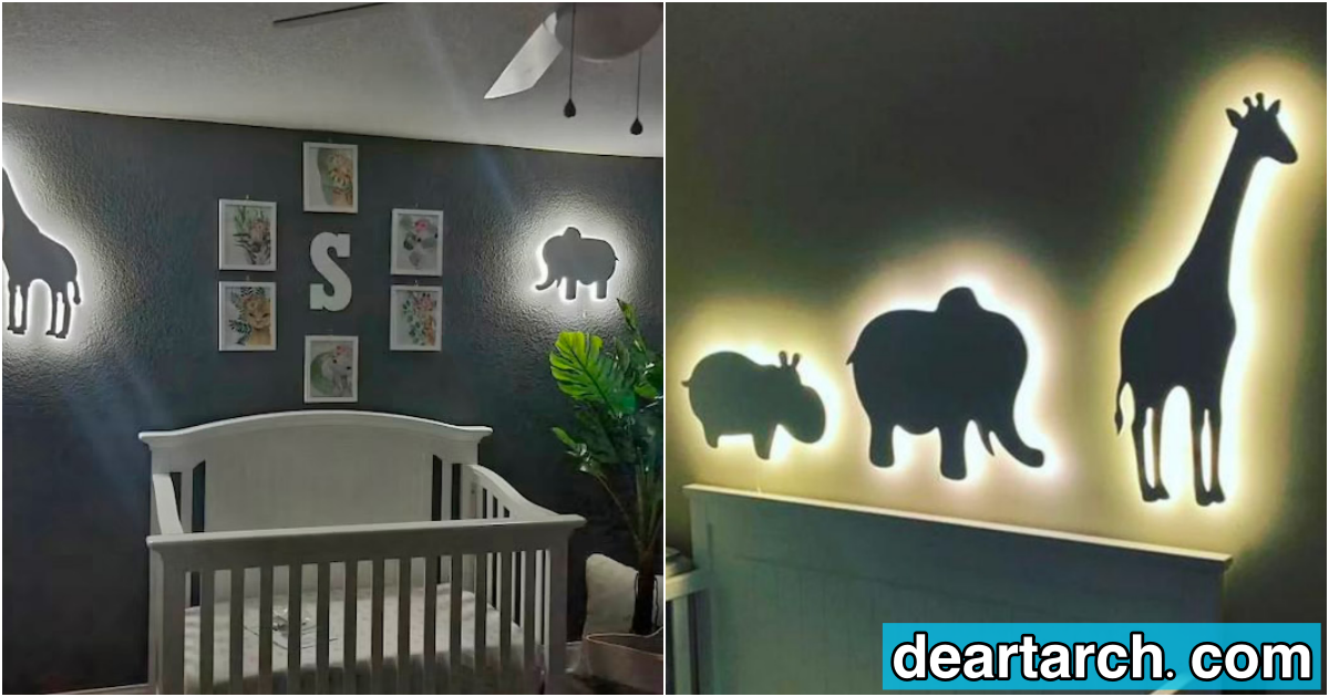 Illuminate the Night: Glowing Animal Wall Night Lights for Nurseries ...